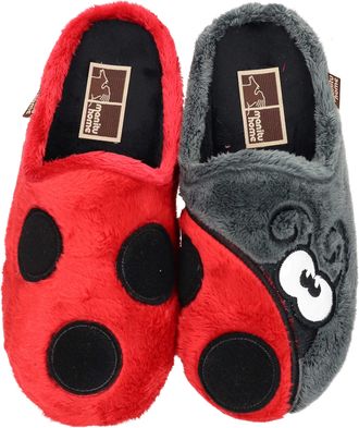 Manitu Damen Manitu-home Slippers Hausschuh, Rot, 40 EU