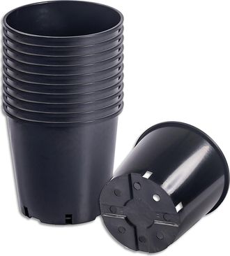 Wohnkult 10 Stück Pflanztöpfe Pflanztopf Rund 12 Liter Blumentöpfe Blumenkübel Rund Ø 26 cm