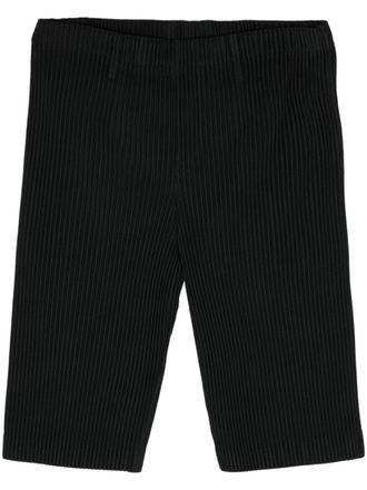 Homme Plissé Issey Miyake short à effet plissé - Noir