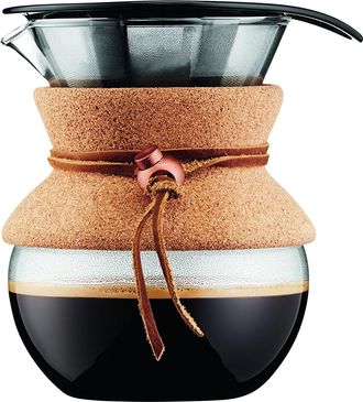 Bodum 11592-109 Pour Over Kaffeebereiter mit Permanentfilter 0,5 L, Mehrlagig, transparent, 13,8 x 11,5 x 15,4 cm, 6 Einheiten