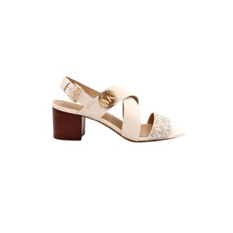 Michael Kors Vera Logo und Leder Sandale - - Shoes - Damen - Beige - 37 EU