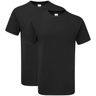 Gildan T- Shirt, 2-Pack, Style Gh000, Noir (Lot de 2), Homme