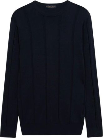 Brooks Brothers Homme, Pulls, Bleu, Taille: 3XL Pull ras du cou en coton et lin