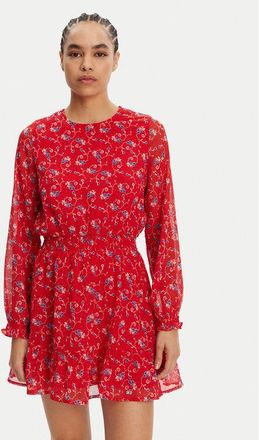 Tommy Jeans Sommerkleid DW0DW20338 Rot Regular Fit