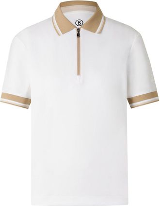 Bogner Funktions-Polo-Shirt Laurina f&uuml;r Damen - Wei&szlig;/Camel - 34