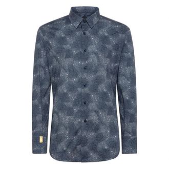 Billionaire Boys Club Silver Cut LS Crystal Shirt - - Shirts - Herren - Blau - XS