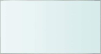 tidyard Regalboden Glas Transparent 30x12 cm, Sicherheitsglas Regal Glasregal Badablage f&uuml;r Kosmetik Handt&uuml;cher Duschgel243807