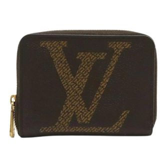 Louis Vuitton Porte-monnaie zipp&eacute; Monogram Giant Pr&eacute;-poss&eacute;d&eacute; - Femme - Pre-owned - Brun - Taille: ONE Size