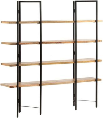 vidaXL Vidaxl - B&uuml;cherregal mit 4 Regalb&ouml;den 160x35x160 cm Mango Massivholz