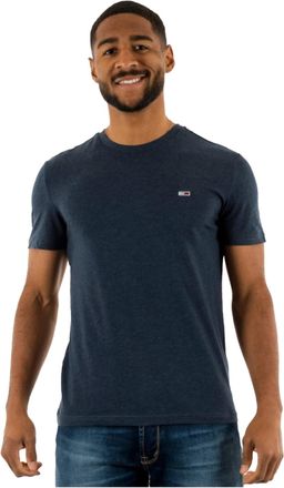 Tommy Jeans Herren T-Shirt Kurzarm Tee Rundhalsausschnitt, Blau (Dark Night Navy Htr), 3XL
