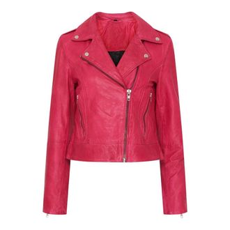 Notyz Biker Jacket - - Jackets - Damen - Rosa - S