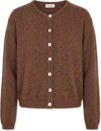 American Vintage Femme, Pulls, Brun, Taille: 42 FR Gilet ras du cou