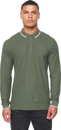 Duck and Cover Roxberry Poloshirt f&uuml;r Herren Lang&auml;rmlig (Tannengr&uuml;n)