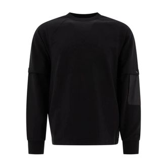 C.P. Company Schwarzer Stretch-Crewneck-Sweatshirt - - Sweatshirts & Hoodies - Herren - Schwarzk - S