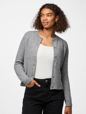Pieces Strickjacke PCMALOU LS KNIT CARDIGAN NOOS BC Materialmix, slim fit