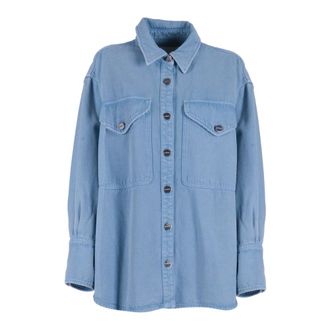 Dondup Damen, Blusen & Hemden, Blau, MGr&ouml;&szlig;e