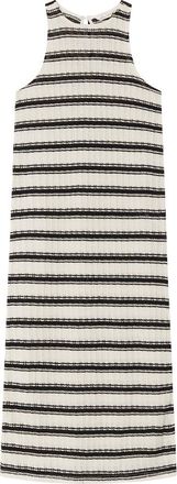 Springfield Damen Frqsvestido Estructura Rayas Lässiges Kleid, Helles Beige, S