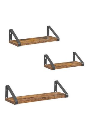 Boxxx Wandregal, Braun, Schwarz, Holzwerkstoff, Vintage, 35x10x12 cm, Typenauswahl, Küchen, Küchenmöbel, Küchenregale