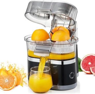 Generic Presse-Agrumes &Eacute;lectrique &agrave; Double T&ecirc;te, Extracteur de Jus 100W avec Double Pressage 400 ml, Commande &agrave; Un Bouton, Design D&eacute;montable Facile &agrave; Nettoyer