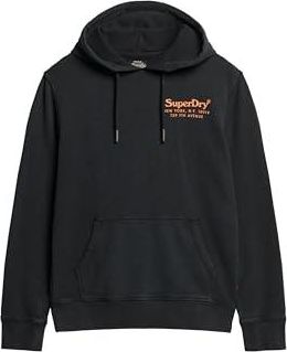 Superdry Sweat à capuche Venue pour homme, aux couleurs assorties, avec logo, noir profond, XXL