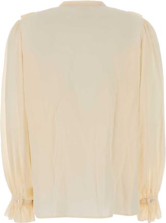 Chlo&eacute; Ruffled Silk Blouse - White