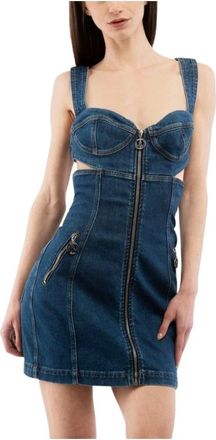 Moschino Femme, Robes, Bleu, Taille: 38 FR Daring Cotton Blend Dress