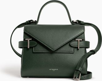 Le Tanneur Petit sac &agrave; main double rabat Emilie en cuir grain&eacute;
