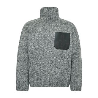 J.W.Anderson High-neck Leather-pocket Sweater