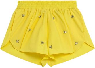 A Paper Kid Femme, Shorts, Jaune, Taille: 40 FR Shorts en popeline embellis