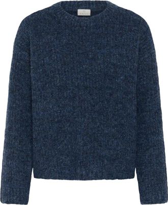 Kaffe Maille &agrave; col rond - Femme - Pulls - Bleu - Taille: 46 FR