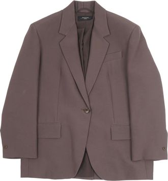 Max Mara Femme, Vestes, Brun, Taille: 40 FR Blazer Oversize en m&eacute;lange de coton