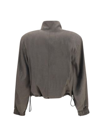 The Attico Womens Wool-Blend Bomber 876 Jacket