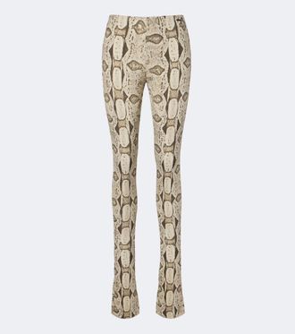 Gucci Pantalon ajust&eacute; &agrave; imprim&eacute; serpent