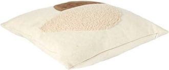 The Home Deco Factory TX0045, Beige and Taupe Bouclette Cushion 40x40 cm - Comfort and Elegance for Living Room or Bedroom, Ideal Interior Decoration, Easy to Maintain, Mod
