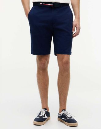 Tommy Hilfiger Denton - Short chino ceintur&eacute; 9,5 pouces &agrave; coutures int&eacute;rieures - Bleu fonc&eacute;