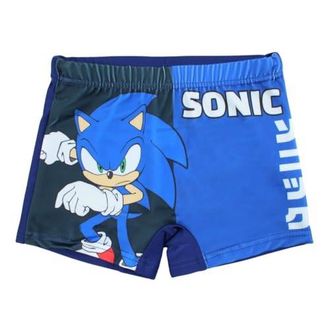 Disney Boxer de Bain Enfant Sonic - Maillot de Bain Fun et Résistant, Idéal pour Les Vacances - Taille 7/8 Ans - Marine