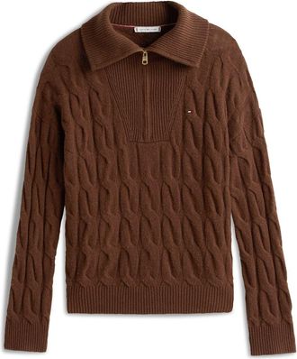Tommy Hilfiger Pull col zipp&eacute; en laine