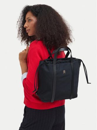Tommy Hilfiger Rucksack Th Soft Nylon Tote/Backpack AW0AW19029 Dunkelblau