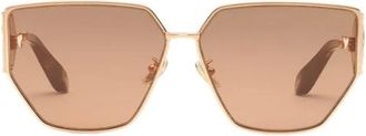 Roberto Cavalli Breite Metall-Fang-Sonnenbrille - - Accessories - unisex - Gelb - ONE SIZE