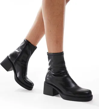 New Look Bottes souples à semelle chunky - Noir