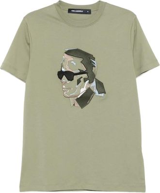 Karl Lagerfeld t-shirt à appliqué Karl - Vert