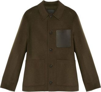 Yves Salomon Hemdjacke mit Brusttasche - Gr&uuml;n