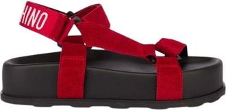 Moschino unisex, Chaussures, Rouge, Taille: 37 EU Sandales Sportives en Daim