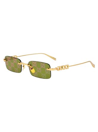 Gucci GG1808S Rimless Logo Sunglasses - Gold