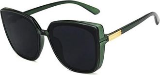 Generic Lunettes de soleil oeil de chat pour femme - Style vintage - Noir - Monture large, 22-LAF1180-C2, Taille unique