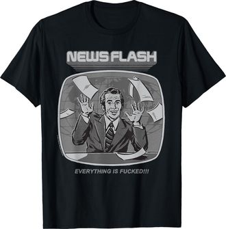 Steven Rhodes Newsflash Sarcastic Retro Vintage Funny Adult Humor T-Shirt