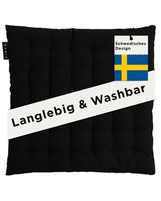 Linum Pepper Stuhlkissen 40x40 aus 100% Baumwolle, Premium Sitzpolster f&uuml;r K&uuml;che, Esszimmer und Outdoor, Komfortables Sitzkissen Stuhl, formstabil, Sitzkiss