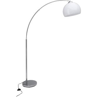 Brilliant Lampe Vessa Bogenstandleuchte 1,7m chrom/wei&szlig; - Brilliant