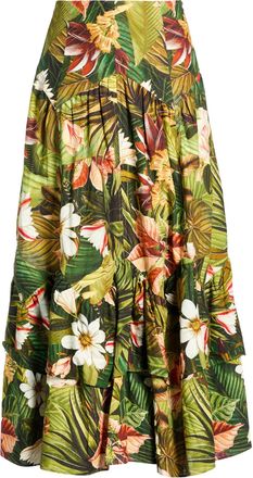 Farm Rio BOTANICAL FOREST MULTICOLOR ASYMMETRIC YOKE MIDI S