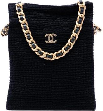 Chanel Sac cabas vintage en tweed Pre-owned - Femme - Pre-owned - Noir - Taille: ONE Size